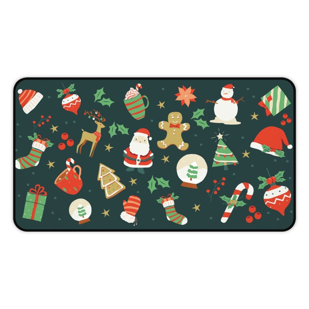 Christmas Desk Mat Christmas Ornaments Large Gaming Mouse - Etsy