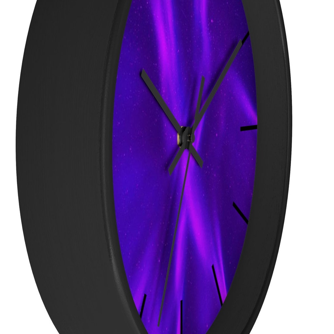 Purple Vaporwave Wall Clock, Futuristic Room Decor, Gaming Room Clock ...