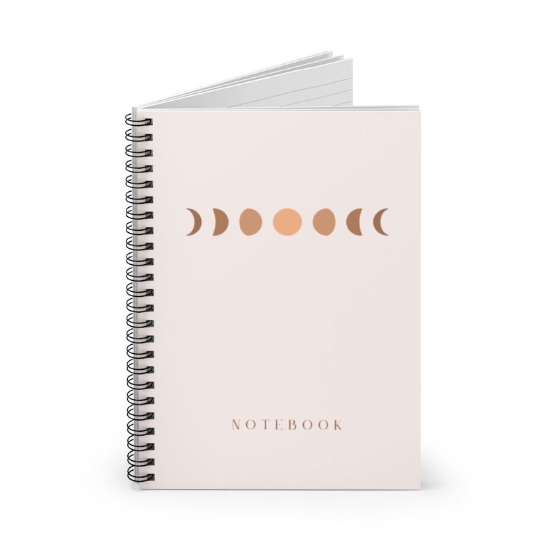 Moon Phases Notebook Moon Journal Minimalist Neutral Boho - Etsy