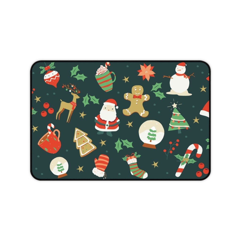 Christmas Desk Mat Christmas Ornaments Large Gaming Mouse - Etsy