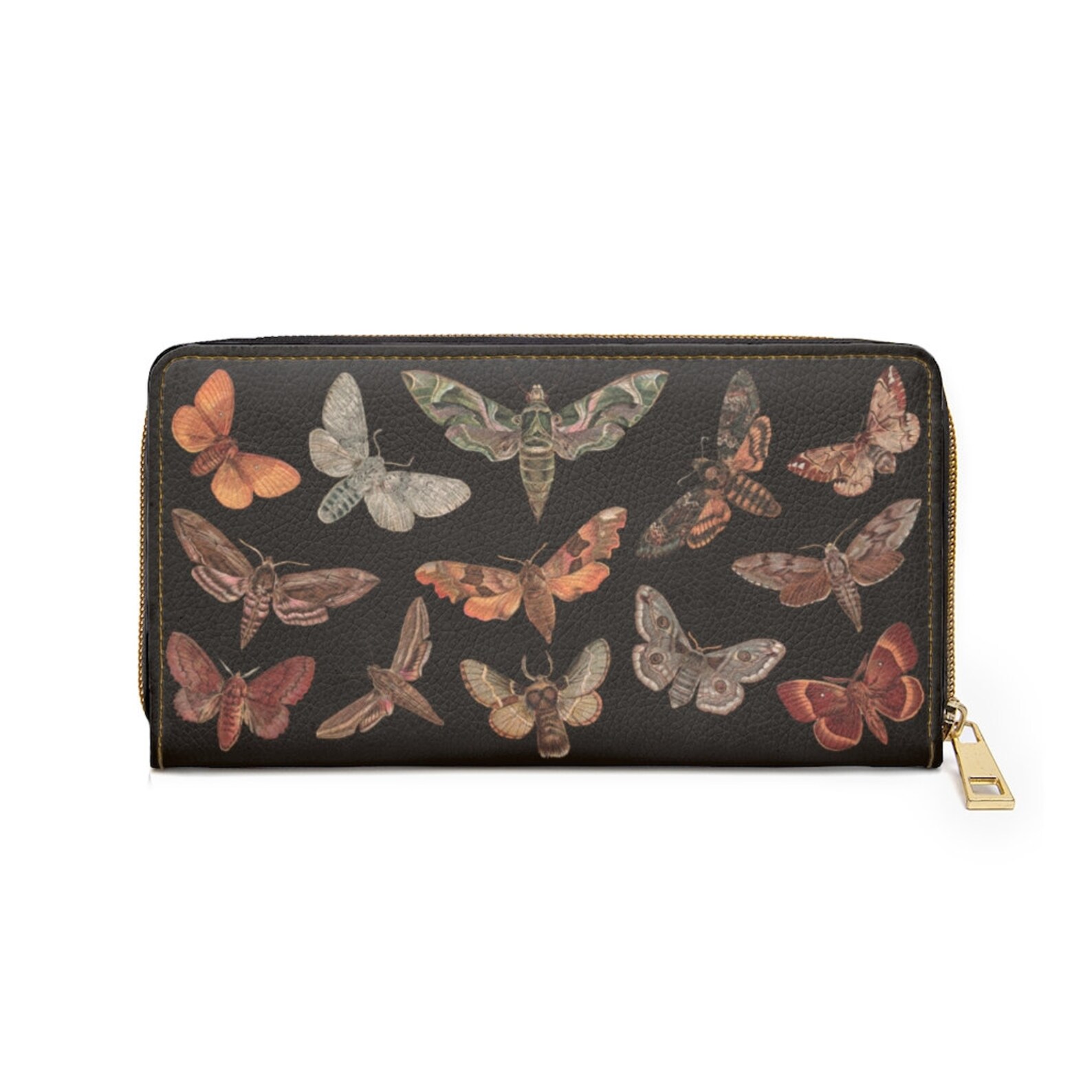 Cottagecore Moth Zipper Wallet Witchy Dark Academia Wallet - Etsy