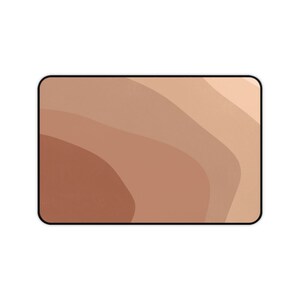Abstract Boho Desk Mat | Brown Shades Aesthetic Neutral Desk Accessory ...
