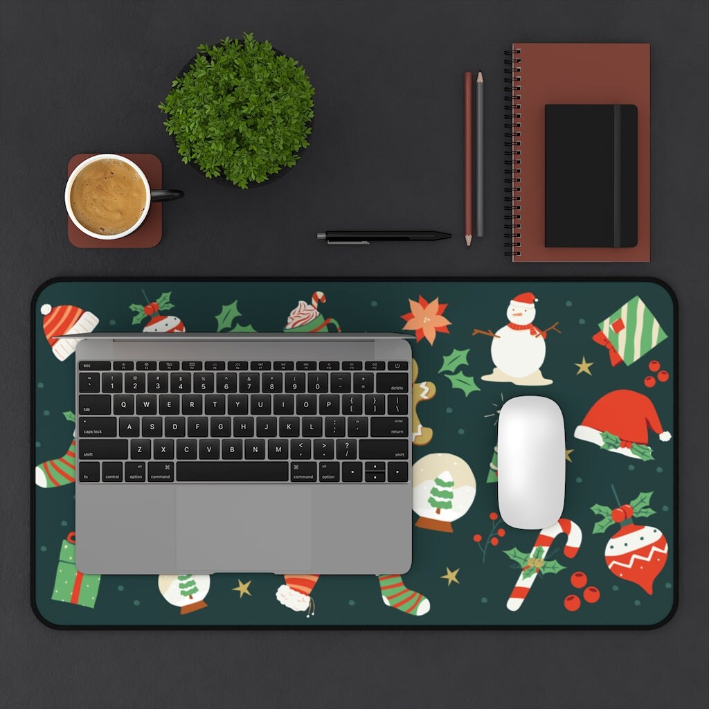 Christmas Desk Mat Christmas Ornaments Large Gaming Mouse - Etsy