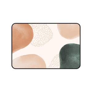Boho Abstract Desk Mat Brown Green Geometric Aesthetic Desk Accessory ...