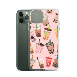 Boba Tea iPhone Case | Kawaii Aesthetic Bubble Milk Tea Phone Case ...