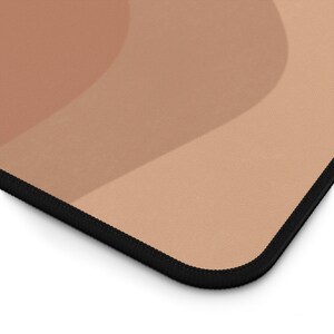 Abstract Boho Desk Mat | Brown Shades Aesthetic Neutral Desk Accessory ...