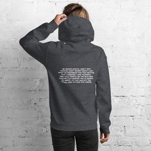 Be Unapologetic Hoodie | Don’t Text Your Ex, Don’t Worry About Last ...