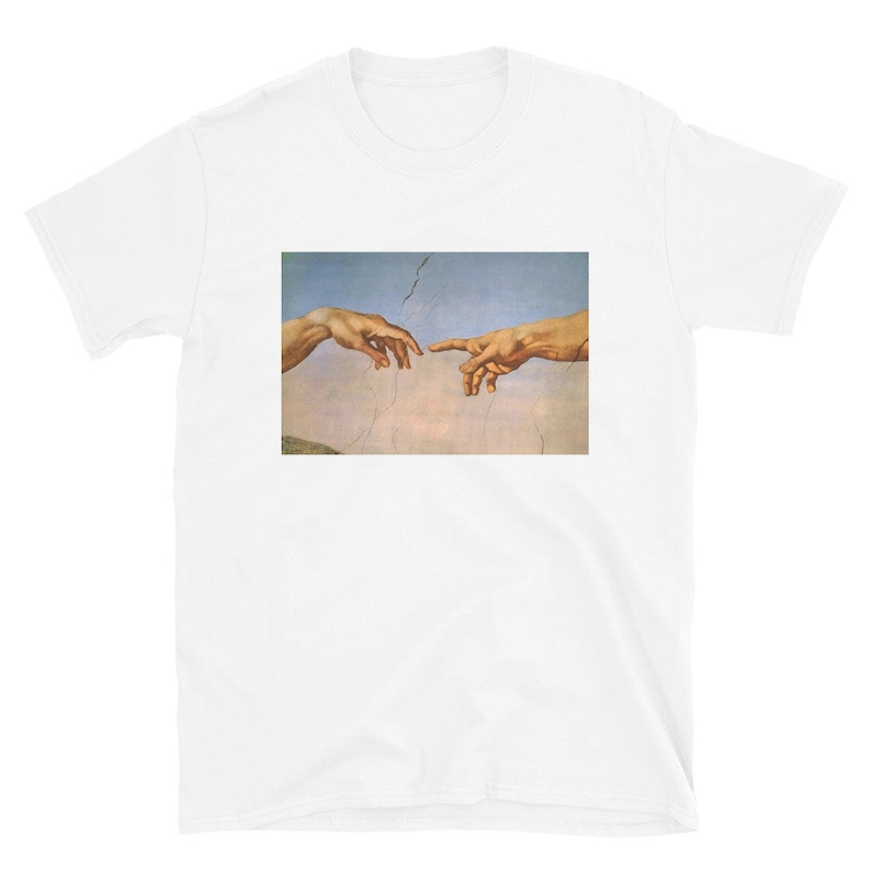 Michelangelo Creation of Adam Shirt Hands of God Tee - Etsy