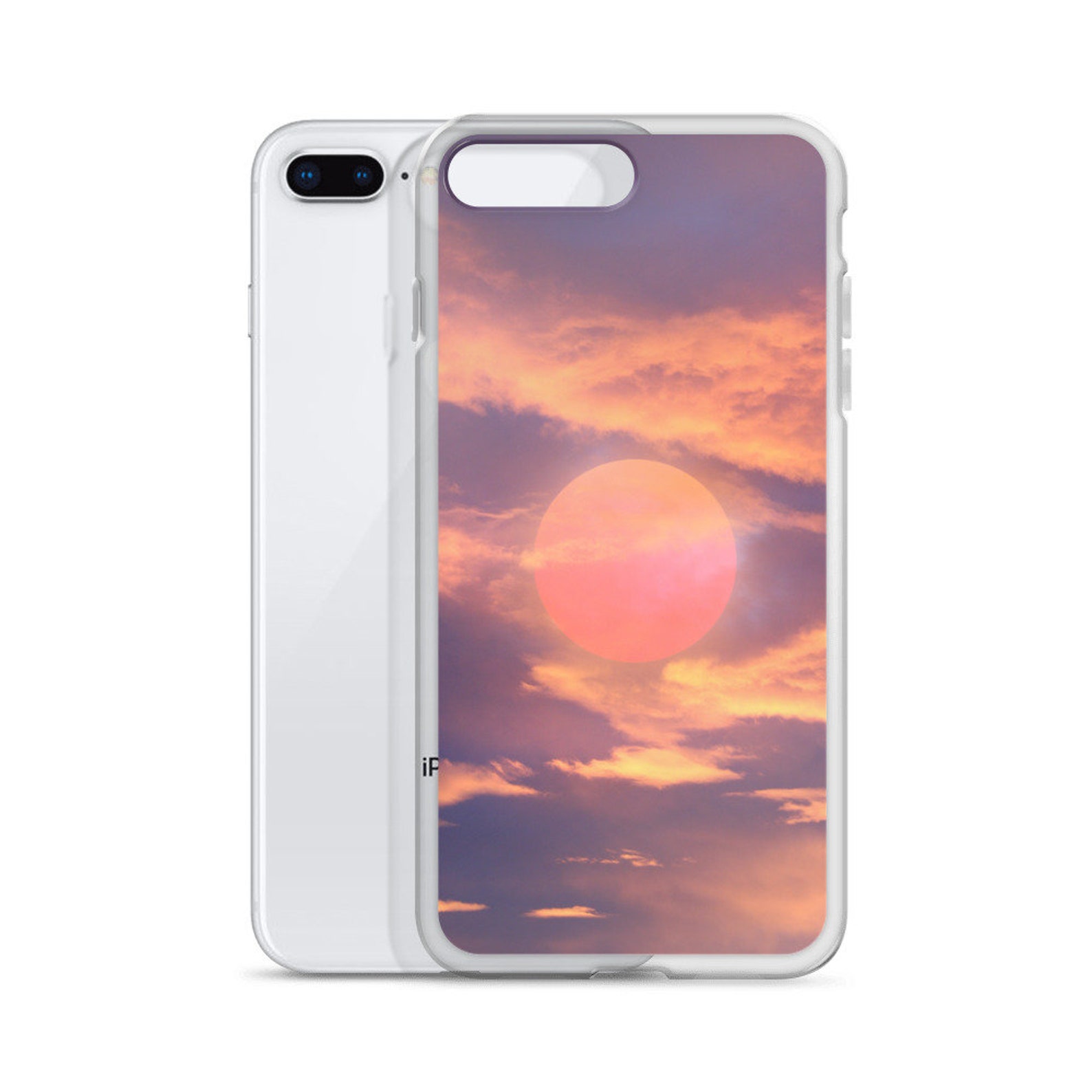 Boîtier de téléphone esthétique de nuages de coucher du soleil | Orange ...
