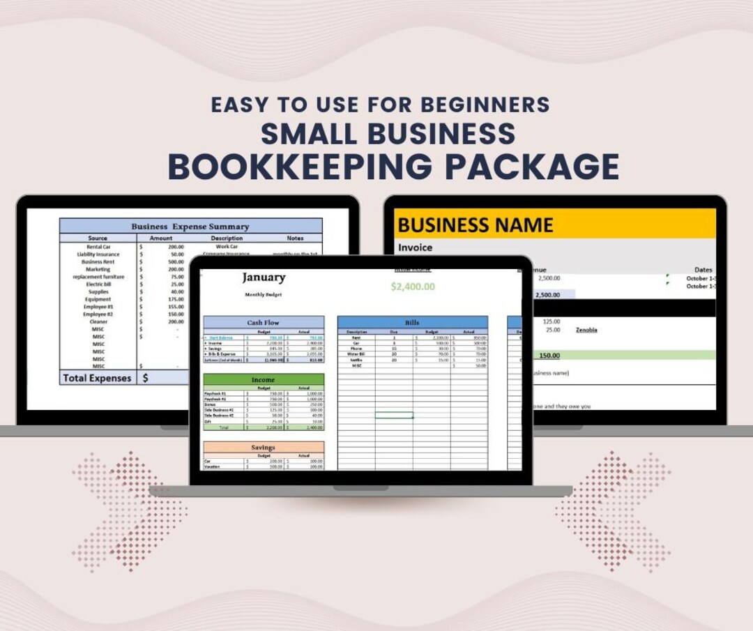 Ultimate Business and Personal Bookkeeping Excel Budget Templates (6 ...
