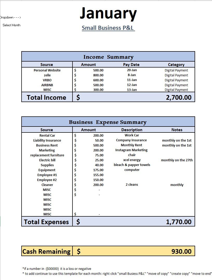Ultimate Business and Personal Bookkeeping Excel Budget Templates (6 ...