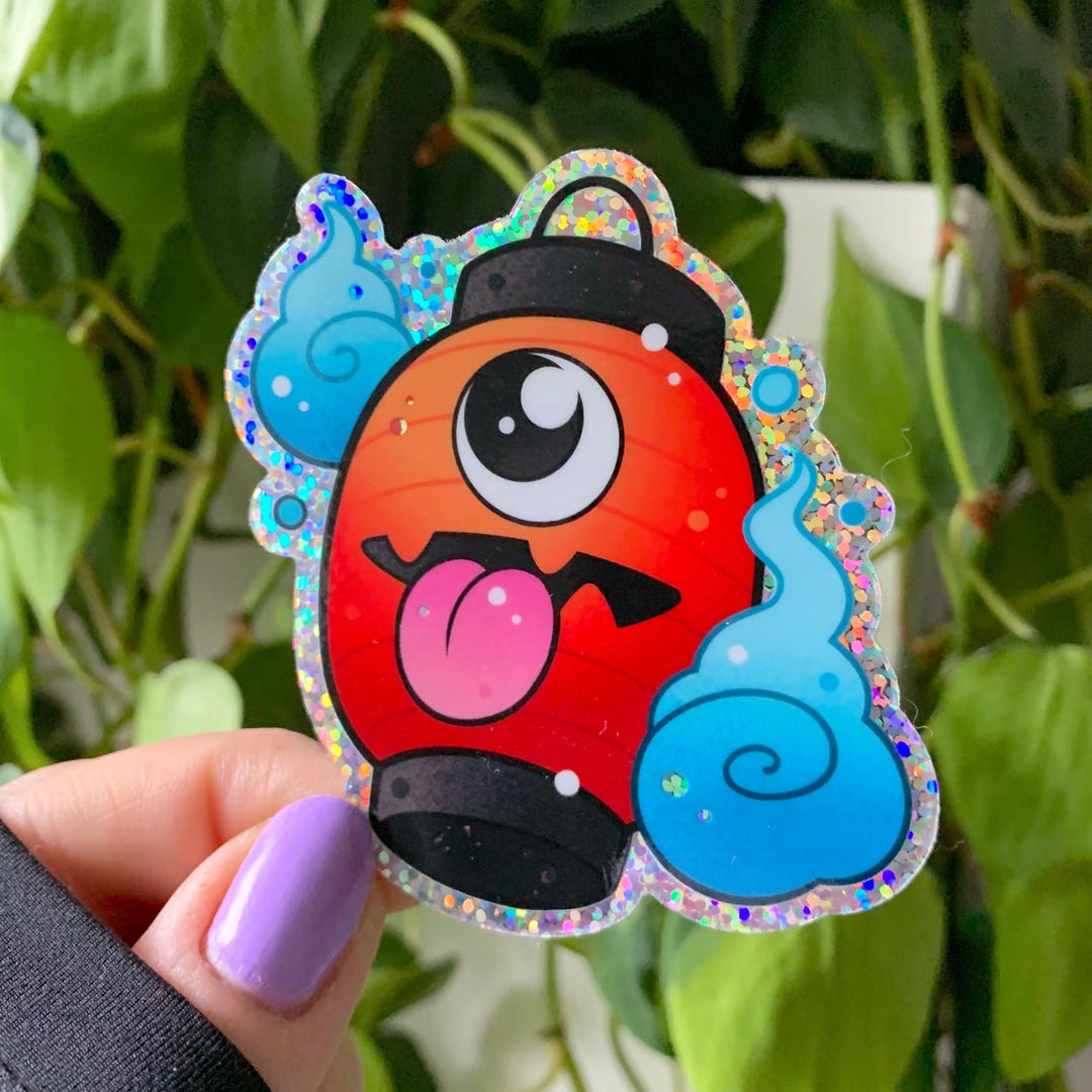 GLITTER Japanese Yokai Chōchin Obake Lantern Ghost STICKER by Michelle ...