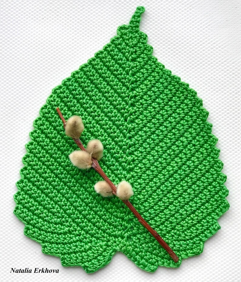 Digital Crochet Pattern Coaster Leaf Doily Pattern Napkin - Etsy