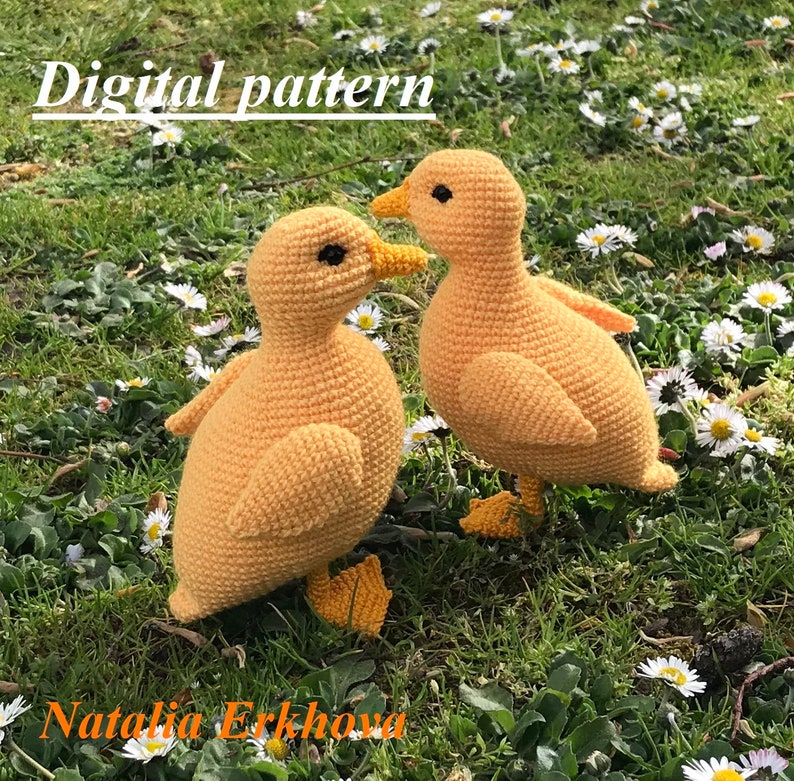 Digital Crochet Pattern Yellow Duckling Crochet Duck Crochet - Etsy