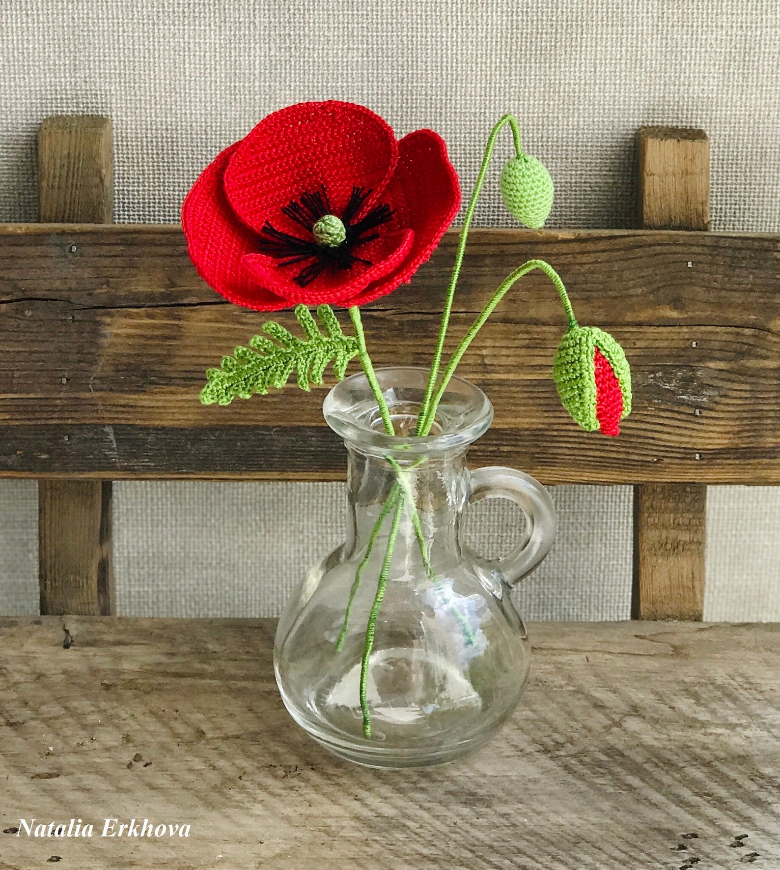 Digital Crochet Pattern Poppy Flower - Etsy