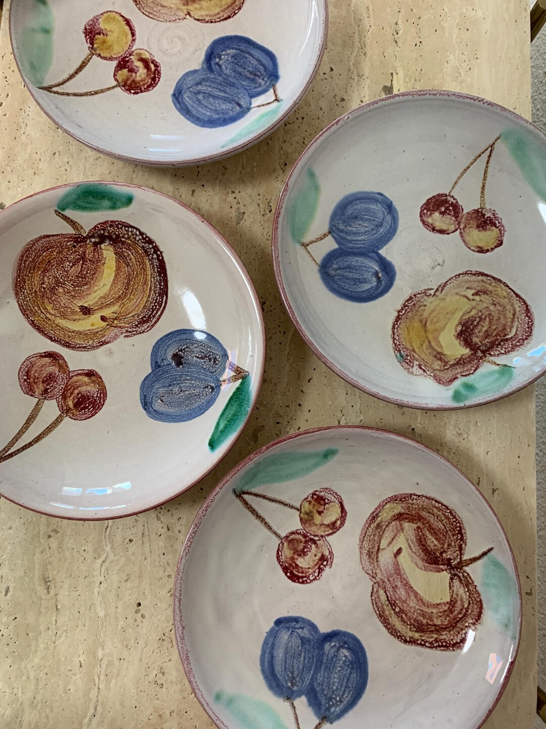 Hansa Gotha Ceramic Fruit Bowls Vintage Hand Painted Art Dish German ...