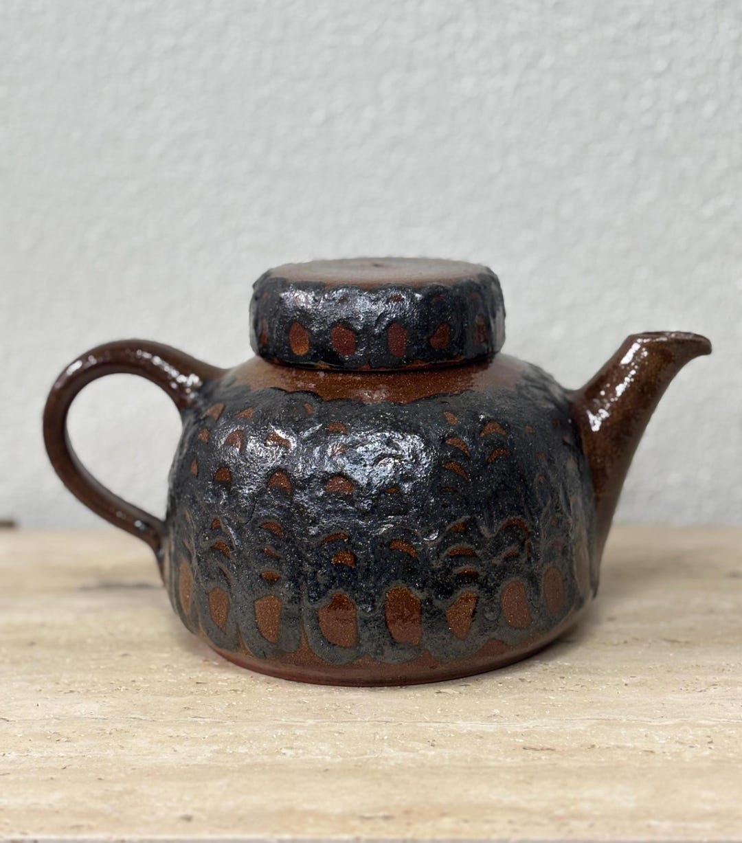 Studio Keramik pottery Teekanne Teapot vintage minimalistisch brutalist ...