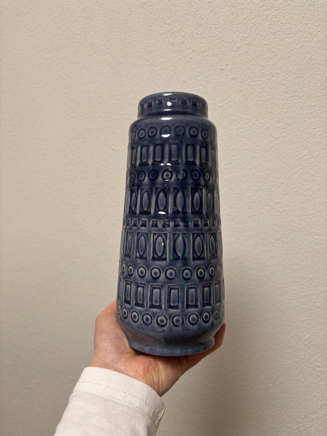 Scheurich Inka West Germany 260-22 Vintage Ceramic Blue Vase Flower ...