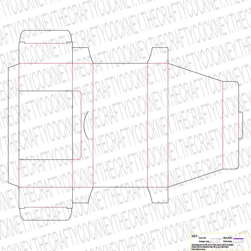 Box Template 9. SVG Digital Download File. Rectangular Carton/box ...