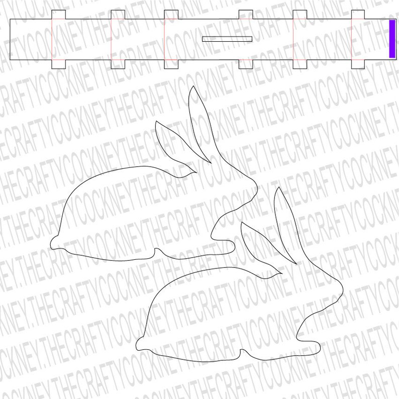 Bunny Box Template. SVG Digital Download File. Rabbit Shaped Money Box ...