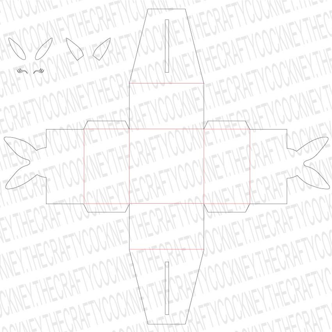 Bunny Box Template With Inlays. SVG Digital Download File. Box With ...