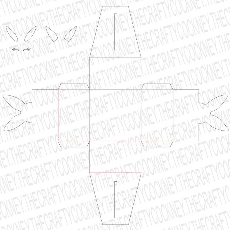 Bunny Box Template With Inlays. SVG Digital Download File. Box With ...