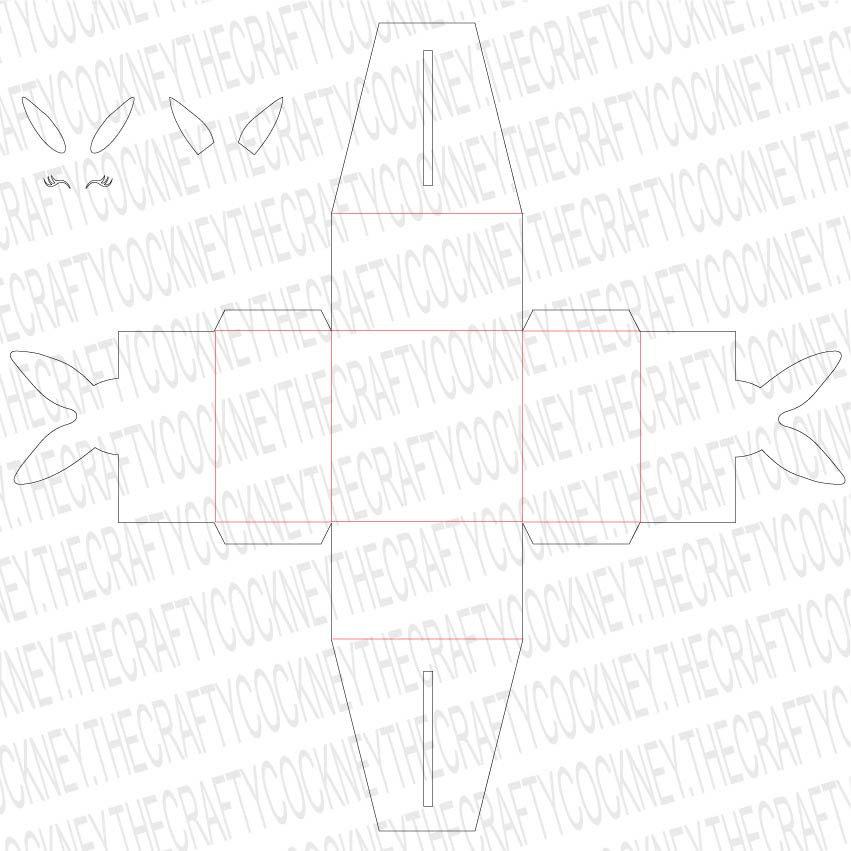 Bunny Box Template With Inlays. SVG Digital Download File. Box With ...