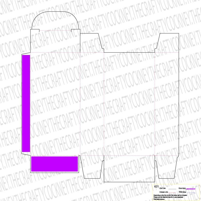 Box Template 1. SVG Digital Download File. Tall Box With Tuck Top. for ...