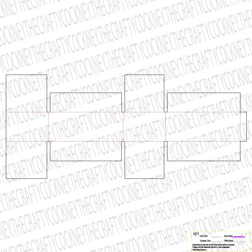 Box Template 2. SVG Digital Download File. Carton / Box. for Use on All ...
