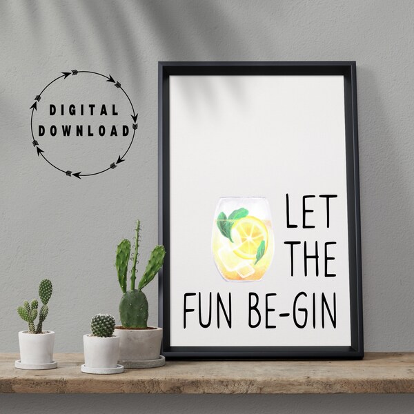 Let the Fun Be Gin - Etsy