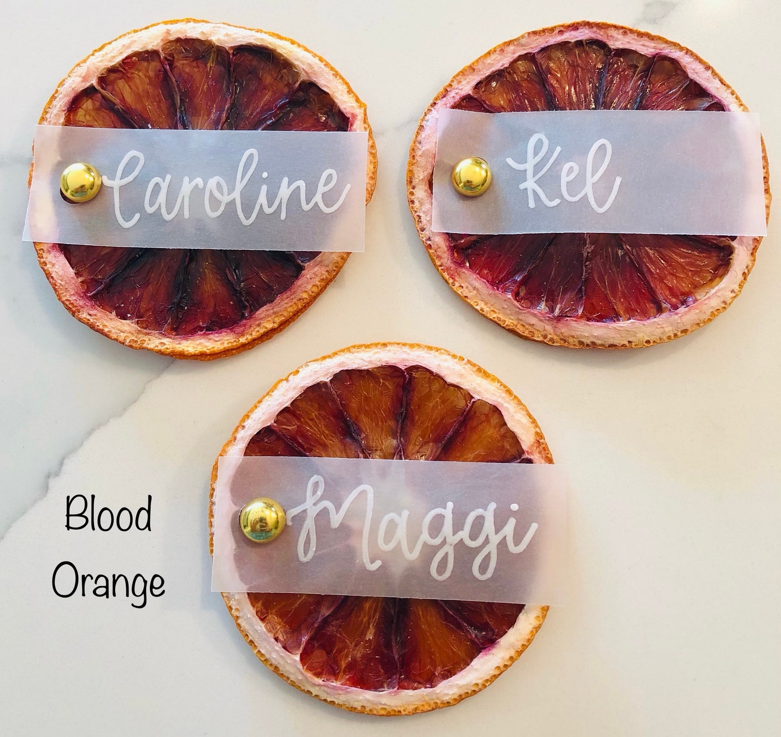 CUSTOM 104 Hand Lettered Citrus Place Cards/name Cards Mixture of ...