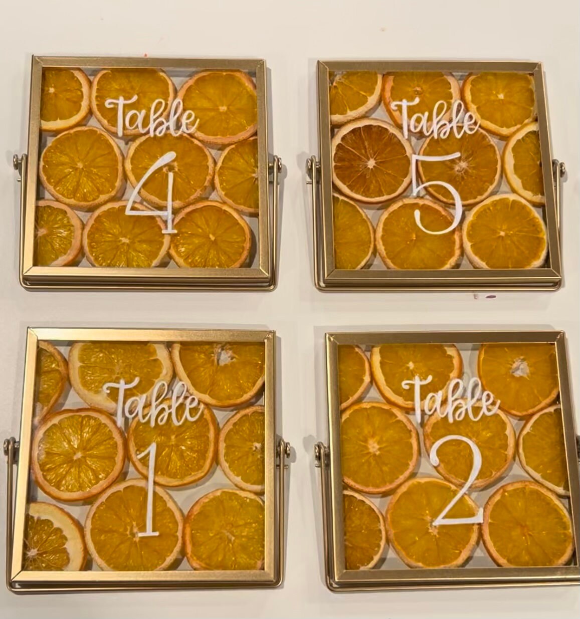 CUSTOM Hand Lettered Citrus Table Numbers Gold, Boho Wedding, Baby ...