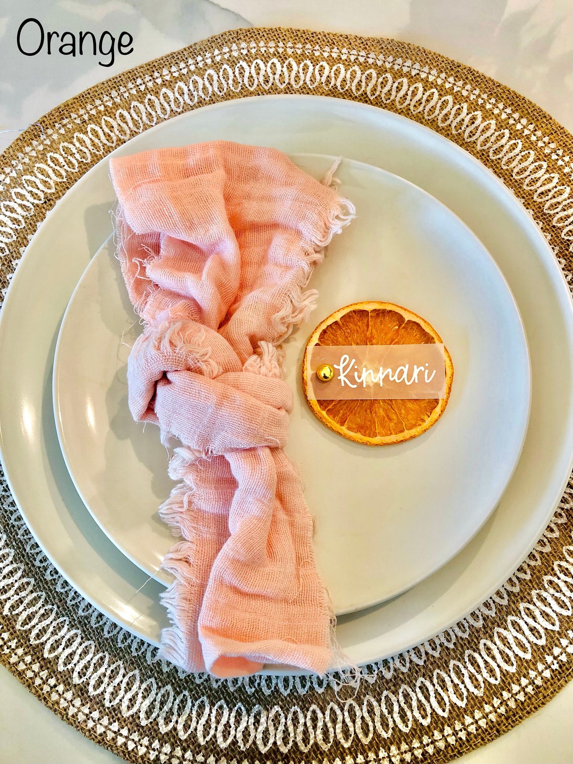CUSTOM 104 Hand Lettered Citrus Place Cards/name Cards Mixture of ...