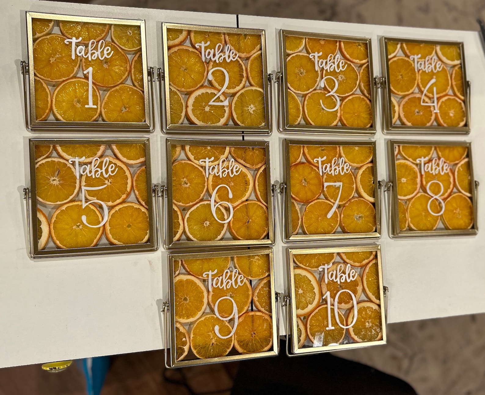 Citrus Table Numbers – Hand-lettered Vinyl | Grapefruit, Orange, Lemon ...