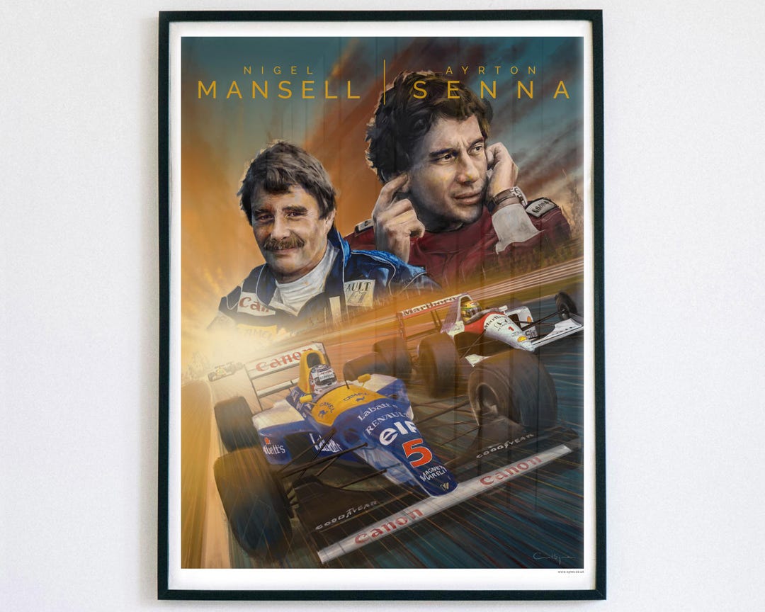 Ayrton Senna Nigel Mansell POSTER PRINT - Etsy