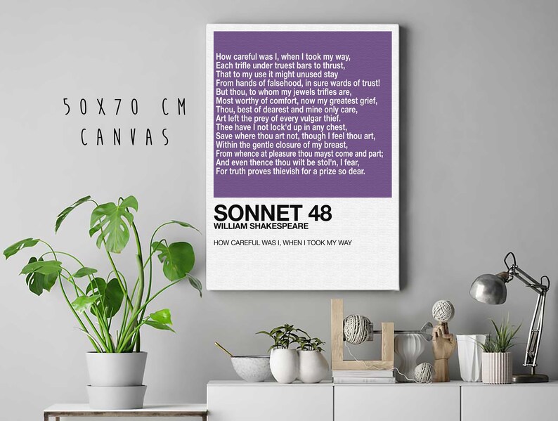 Shakespeare Sonnet 48 Zitat Poster Literatur Kunstdruck - Etsy.de