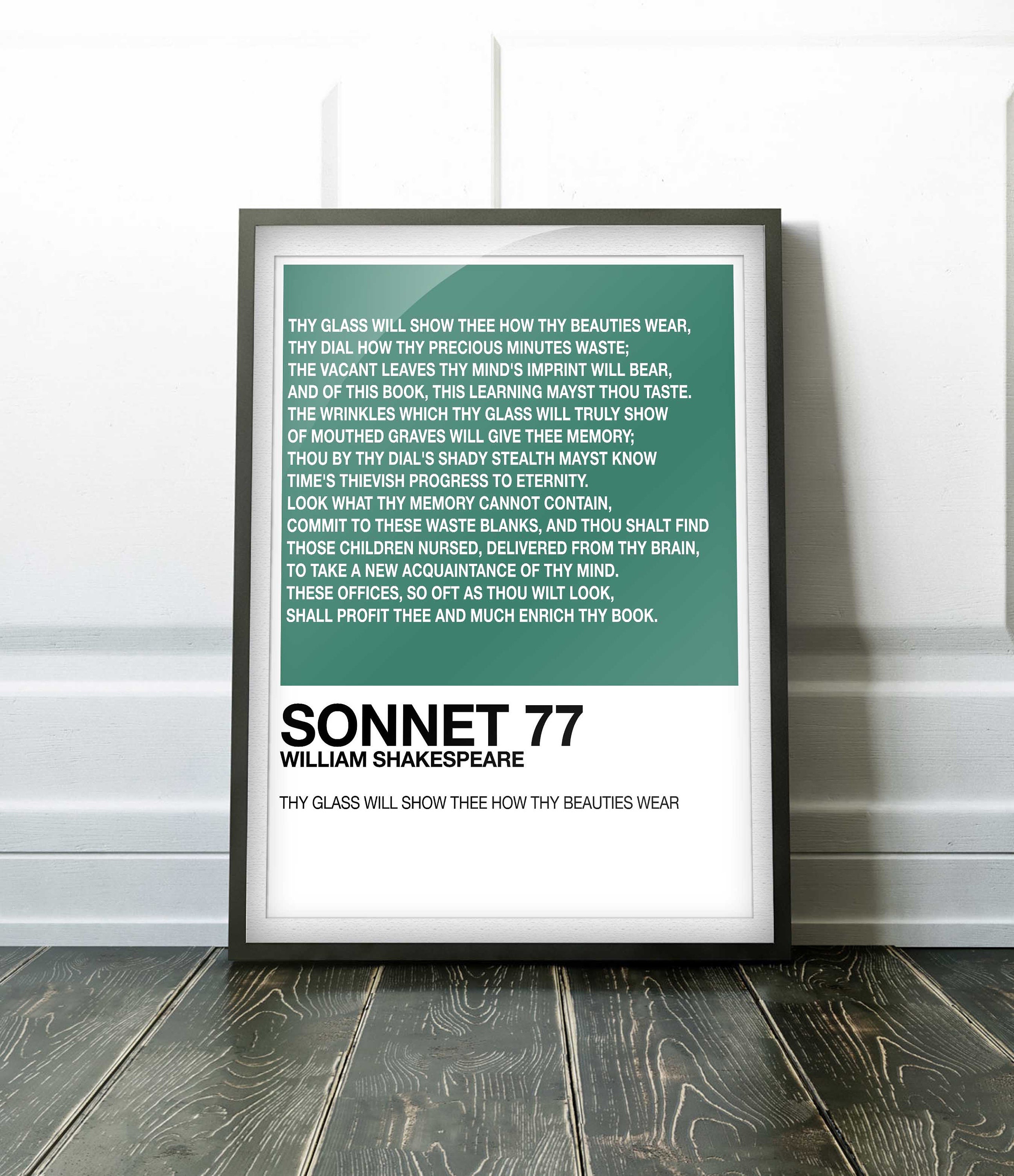Prints Digital Prints Literature Art Print Poetry Art Print Shakespeare ...