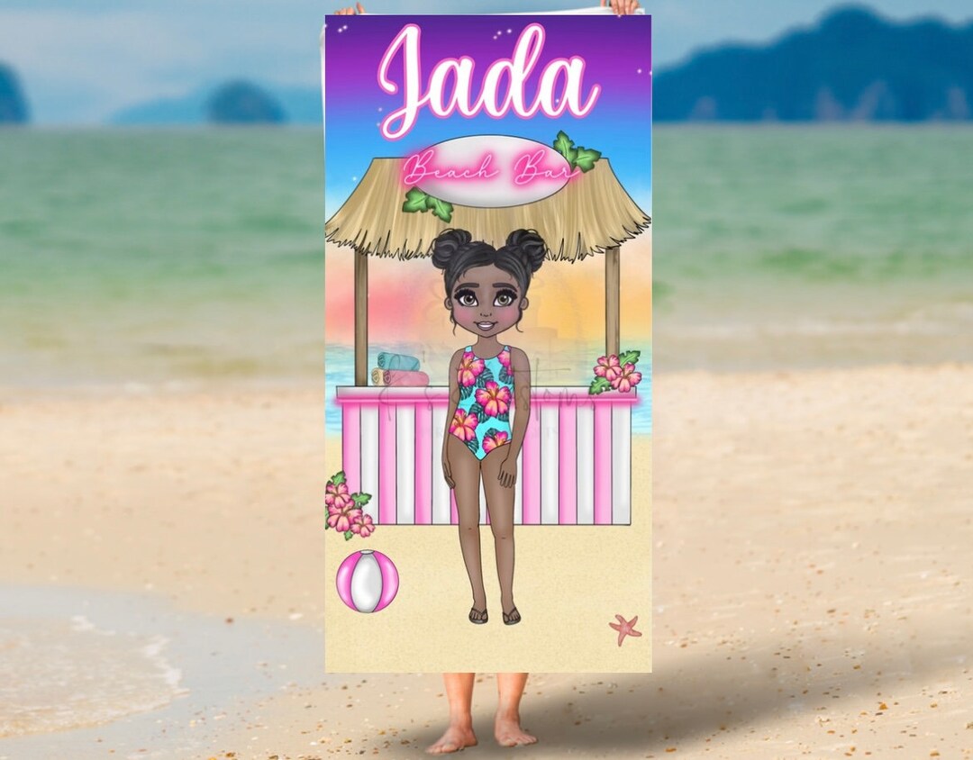 Teen Girl One Piece Swimsuit/bikini Character Doll Beach Towel With ...