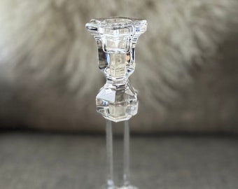 PAIR of Val St Lambert Beautiful Crystal Candlesticks in the Gardenia ...