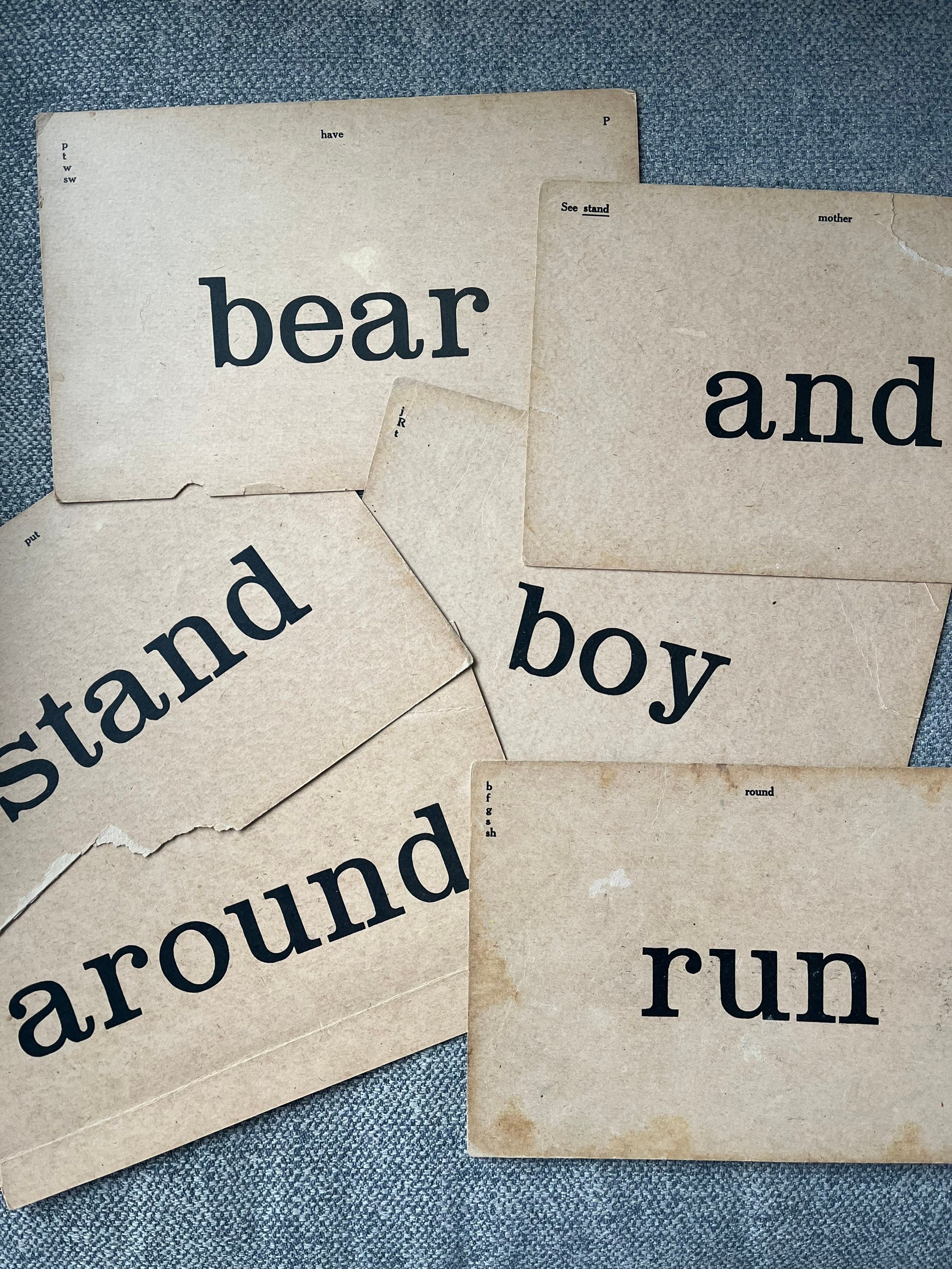 1950s Word Flash Cards - Etsy