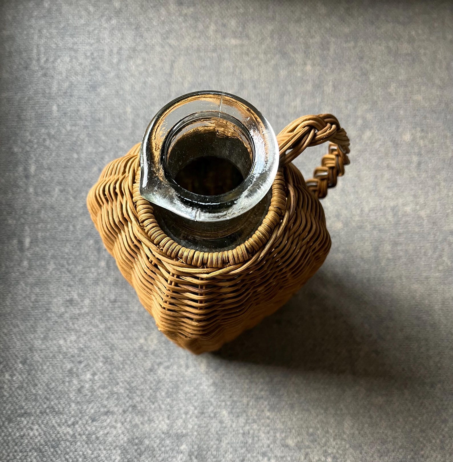 Wicker Wrapped Glass Jug - Etsy