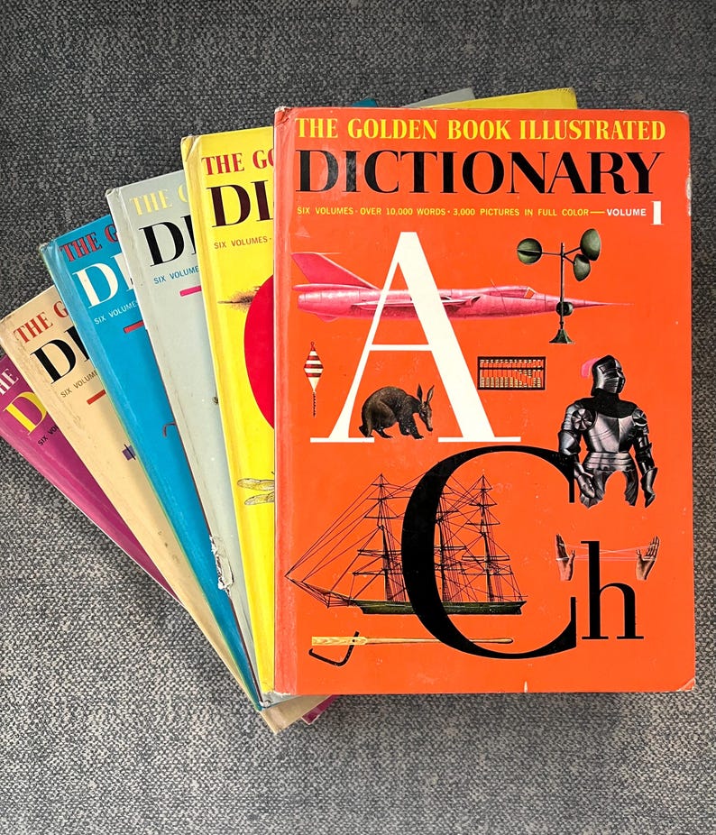 The Golden Book Illustrated Dictionary (6) - Etsy