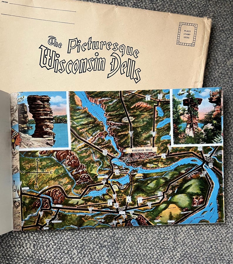 Wisconsin Dells Postcard - Etsy