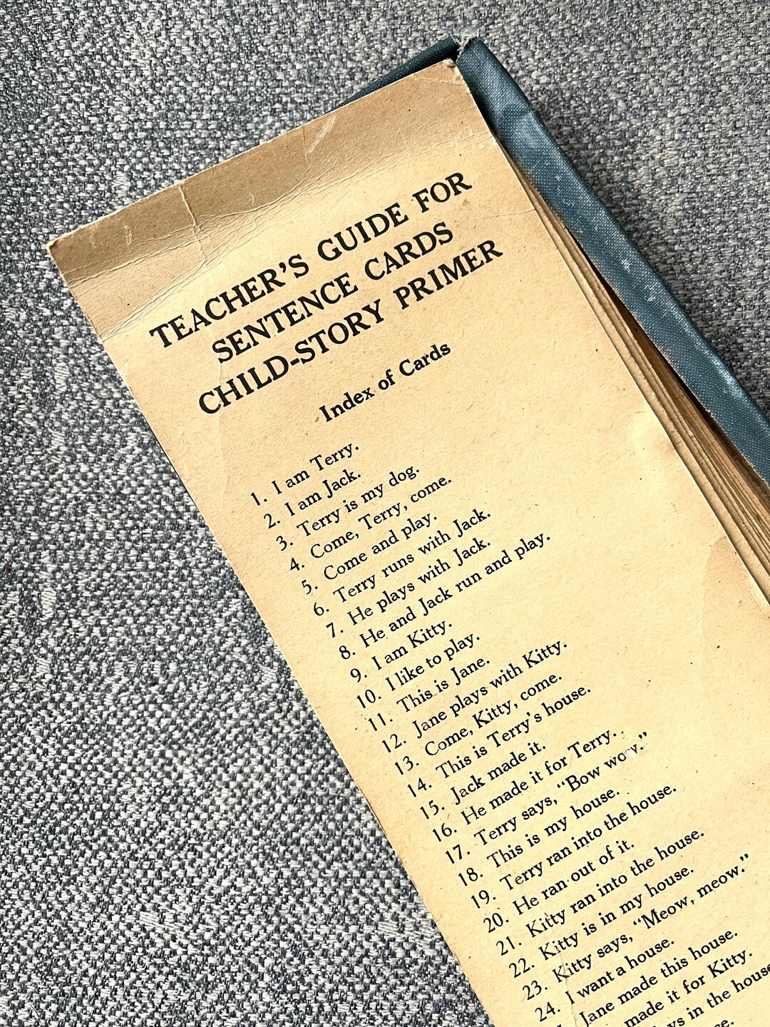 Teachers Guide for Sentence Cards RARE - Etsy