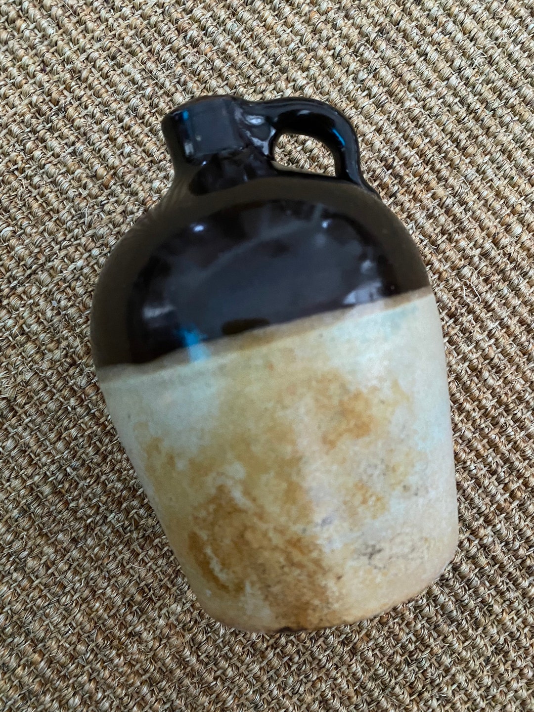 Small Macomb Pottery, Two-toned Stoneware Jug - Etsy