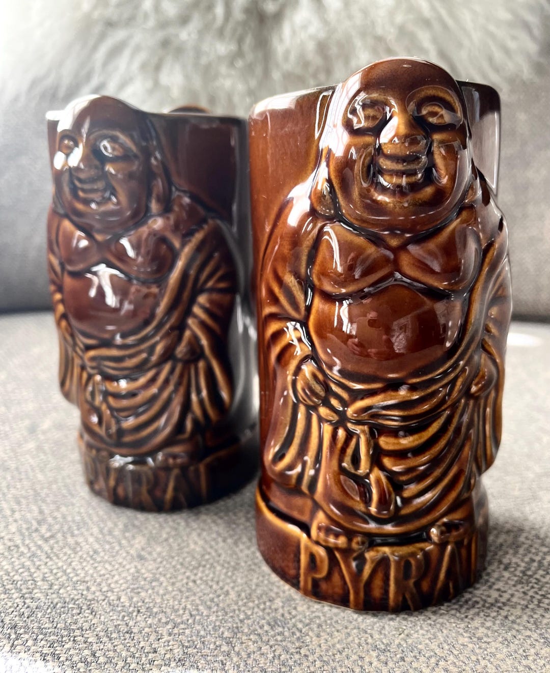 Vintage Pyrat Buddha Tiki Mugs (2) - Etsy