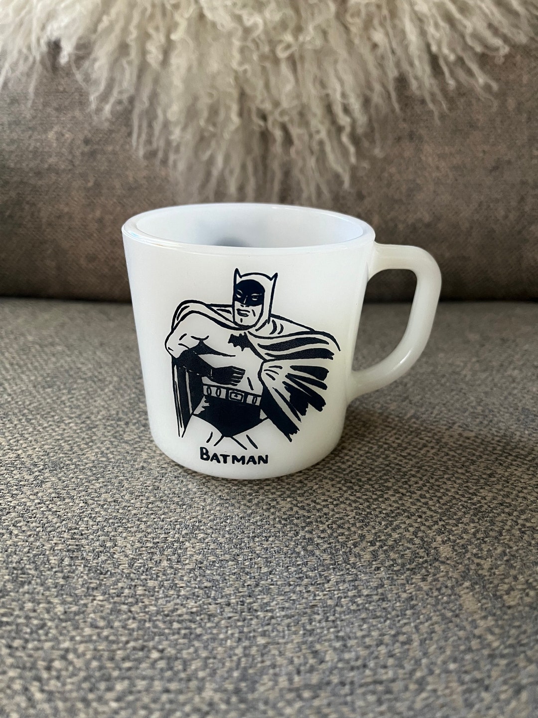 1960s Batman Milk Glass Mug - Etsy