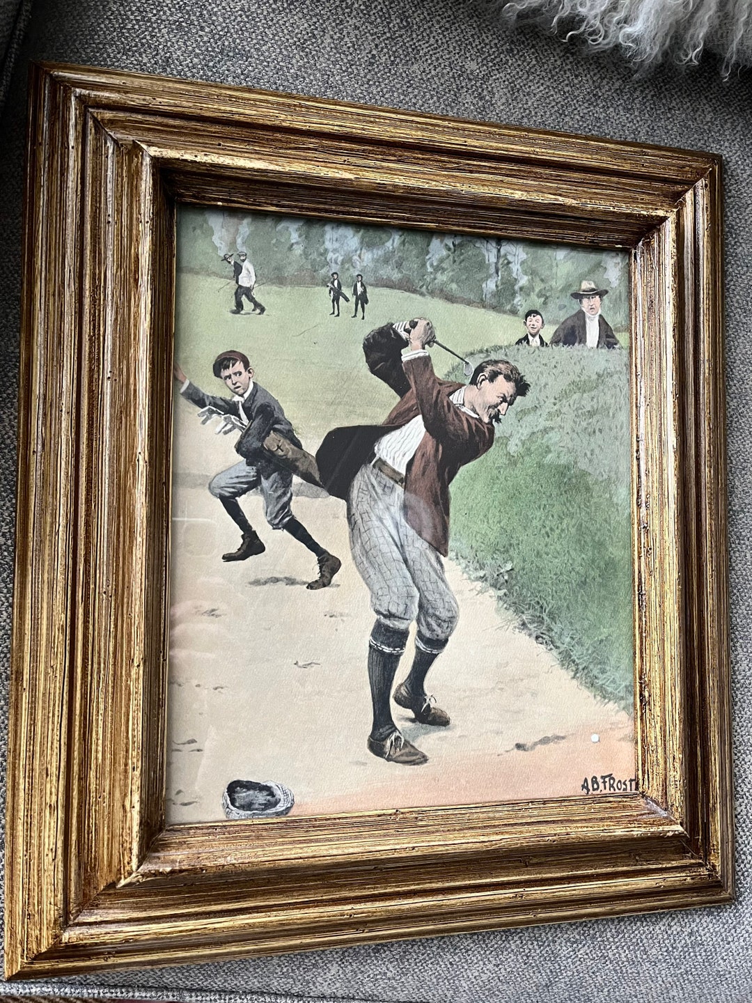Vintage AB Frost Framed Golf Print - Etsy