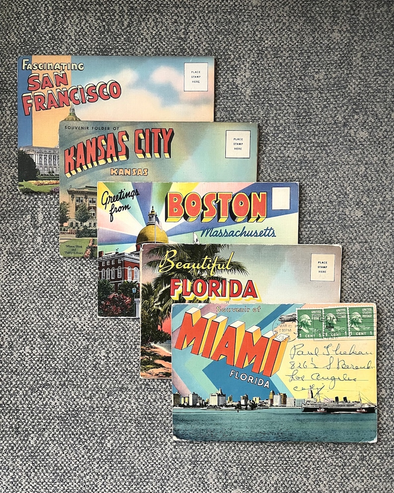 Six Vintage Postcards From the 1940’s - Etsy