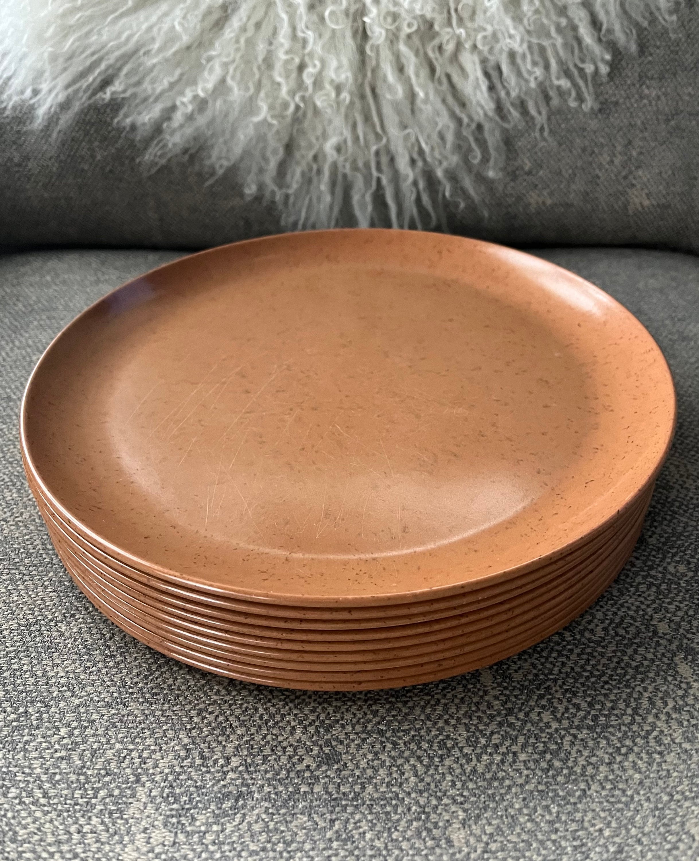 MCM Melamine Dinner Plates - Etsy